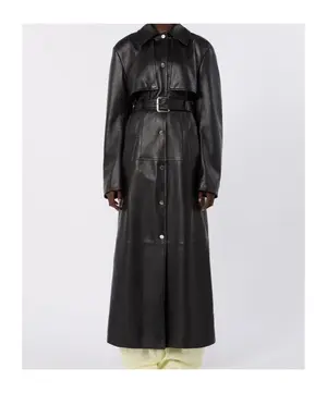 Sportmax Leather Two-piece Trench Coat - No