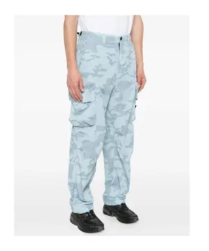 Stone Island Camouflage Print Cargo Trousers