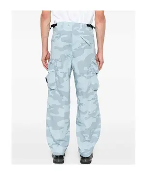Stone Island Camouflage Print Cargo Trousers