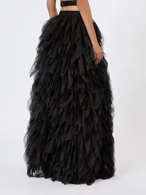 Max Mara Tiered Ruffled Maxi Skirt