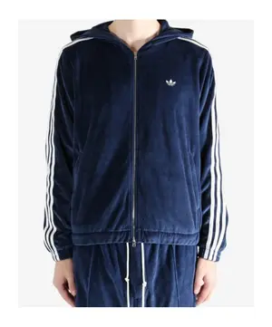 Adidas X Wales Bonner Velour Zipped Track Jacket