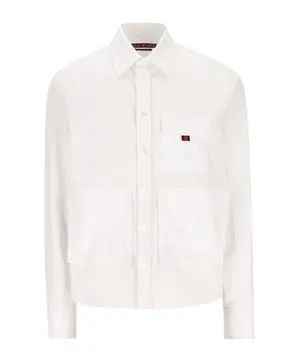 Gucci Web Detailed Long Sleeved Shirt - White