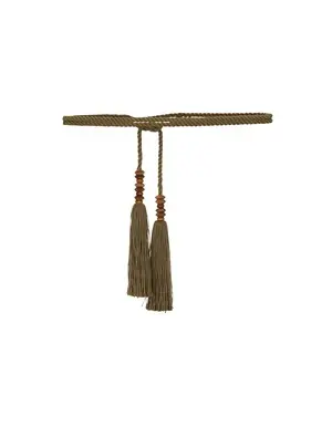 Balmain Rope Tie Belt With Tassels - Green