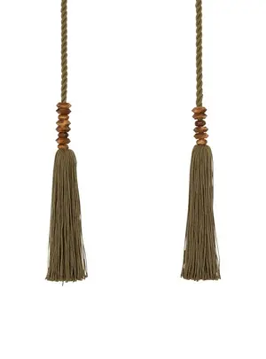 Balmain Rope Tie Belt With Tassels - Green
