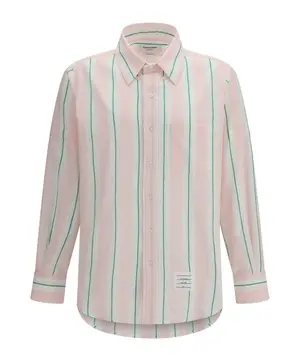 Thom Browne Striped Button-down Shirt - Light Pink