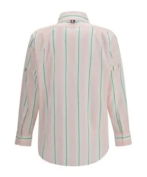 Thom Browne Striped Button-down Shirt - Light Pink