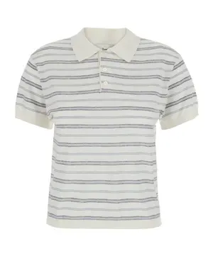 DUNST Striped Short-sleeve Polo Shirt - No