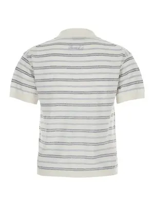 DUNST Striped Short-sleeve Polo Shirt - No