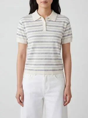 DUNST Striped Short-sleeve Polo Shirt - No
