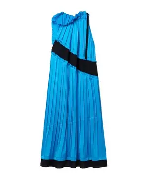 3.1 Phillip Lim Pleated Layered Ruffled Midi Dress - Blue