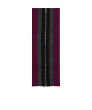 Emporio Armani Logo Inlaid Scarf - White