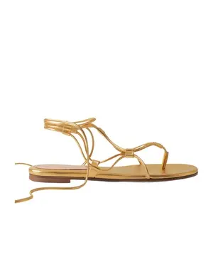 GIANVITO ROSSI Gianvito Rossi Metallic Leather Strappy Sandals