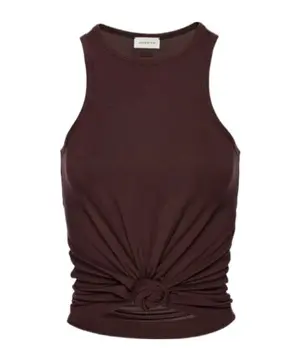 Magda Butrym Knotted Tank Top - Brown
