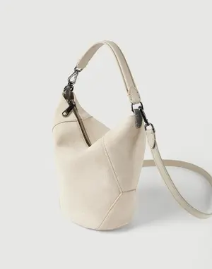 Brunello Cucinelli Suede Bucket Bag With Adjustable Strap