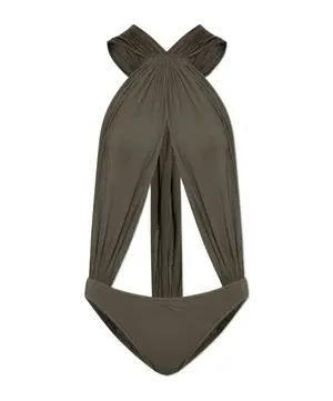 Rick Owens Draped Halterneck Bodysuit - Black