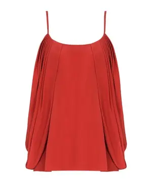 Balmain Draped Silk Crepe Top