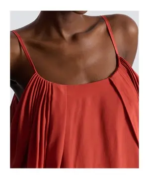 Balmain Draped Silk Crepe Top