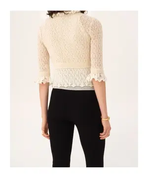 Chloé Ruffled Cropped Cardigan