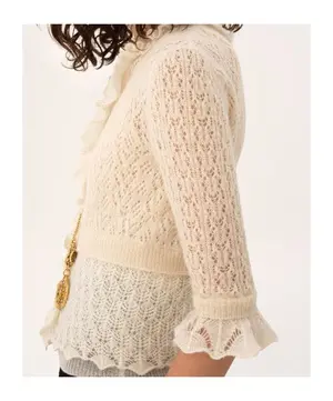 Chloé Ruffled Cropped Cardigan