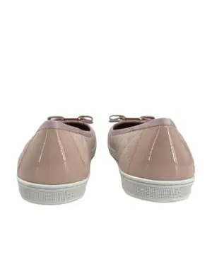 FERRAGAMO Quilted Bow Detail Flats - Brown