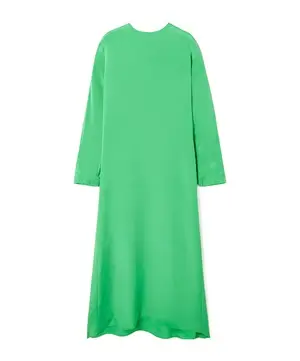 Tibi Silk Crepe De Chine Maxi Dress - Green