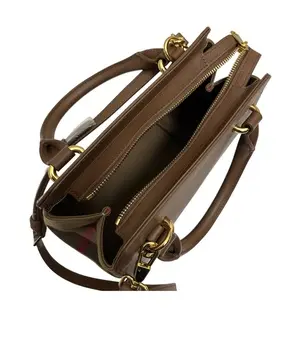 Burberry Mini Tote Bag With Top Handle And Adjustable Shoulder Strap
