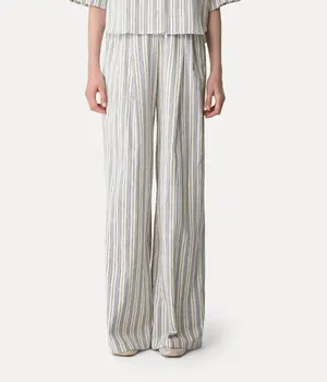 FORTE_FORTE Striped Wide Leg Trousers