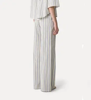 FORTE_FORTE Striped Wide Leg Trousers