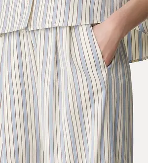 FORTE_FORTE Striped Wide Leg Trousers