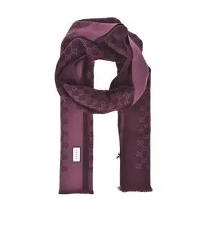Gucci Logo Jacquard Scarf - Red