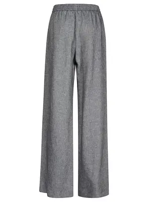 Eleventy Drawstring Wide-leg Pants - Gray