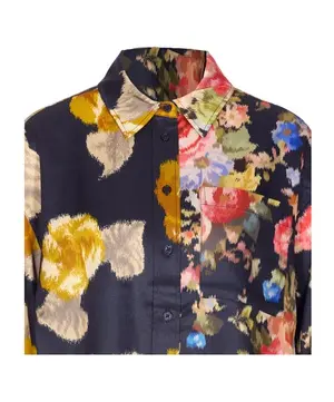 Essentiel Antwerp Jesper Floral Shirt - Black