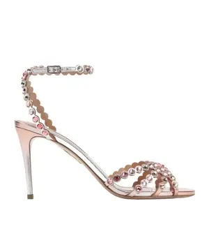 AQUAZZURA Aquazzura Tequila Crystal Embellished Stiletto Sandals