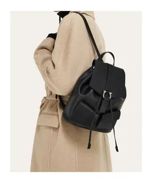 FERRAGAMO Gancini Buckle Backpack - Black