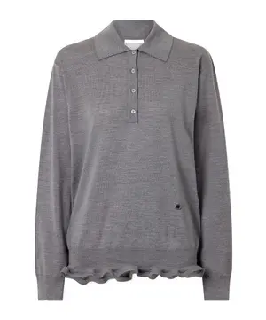 Stella McCartney Ruffled Wool Polo Shirt