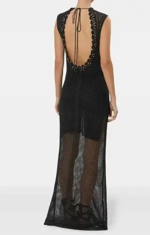 Isabel Marant Étoile Metaya Crochet Beaded Midi Dress