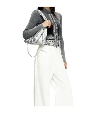DIESEL® Charm-d Shoulder Bag - Silver