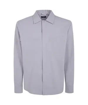 Herno Seersucker Textured Shirt Jacket - Gray