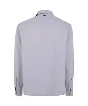 Herno Seersucker Textured Shirt Jacket - Gray