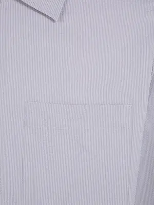 Herno Seersucker Textured Shirt Jacket - Gray
