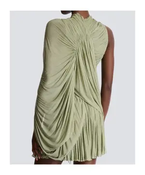Balmain Draped Flowing Jersey Dress
