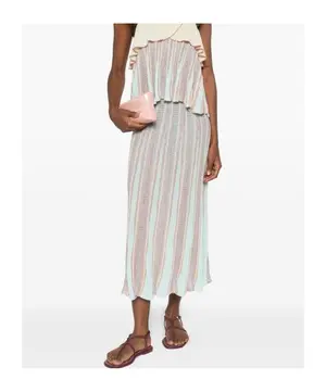 FORTE_FORTE Striped Midi Skirt