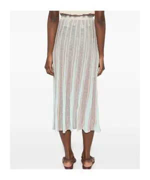 FORTE_FORTE Striped Midi Skirt