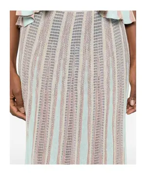 FORTE_FORTE Striped Midi Skirt