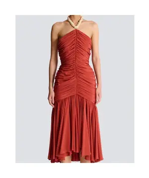 Balmain Crepe Mermaid Silhouette Dress