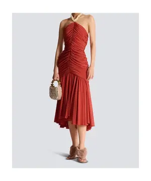 Balmain Crepe Mermaid Silhouette Dress