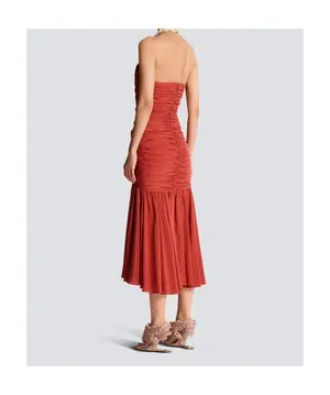 Balmain Crepe Mermaid Silhouette Dress