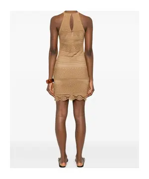 TWINSET Openwork Halterneck Knitted Dress