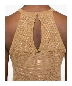 TWINSET Openwork Halterneck Knitted Dress