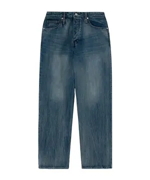 WOOYOUNGMI Faded Straight-leg Jeans - Blue